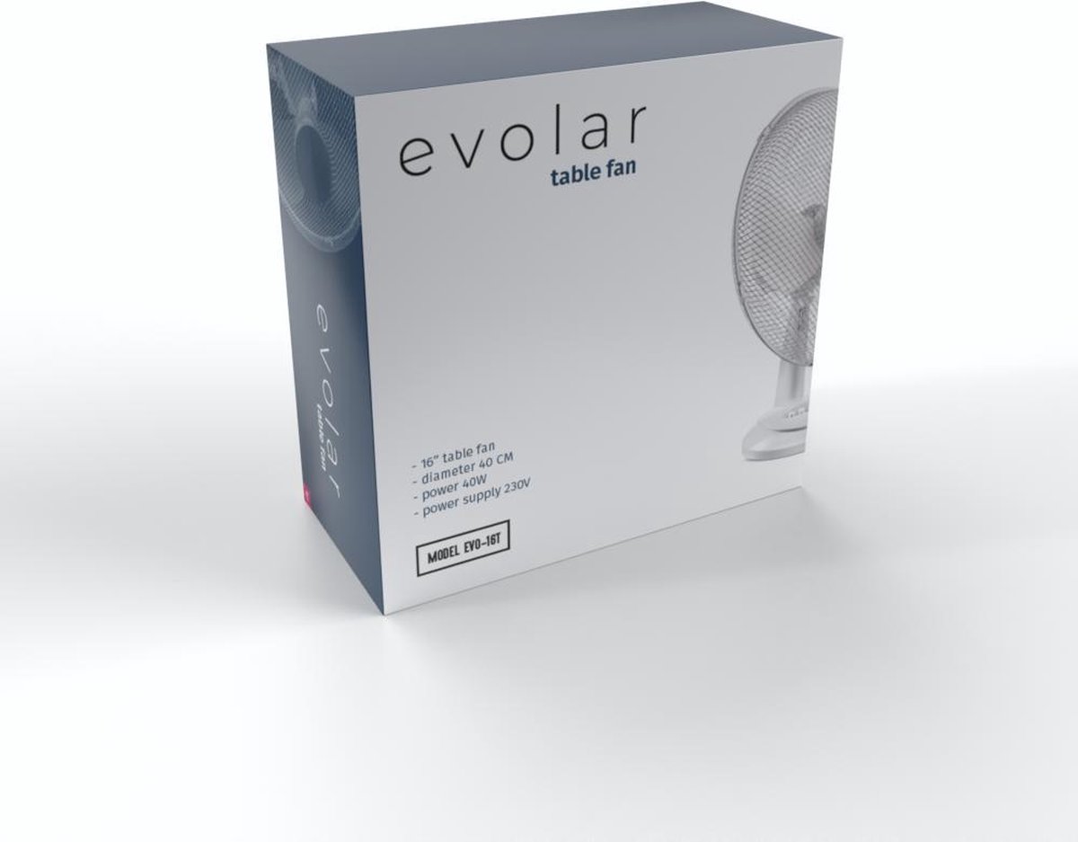 Evolar EVO-16T Tafelventilator Wit | bol