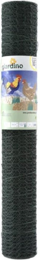 Giardino - Zeskant geplastificeerd gaas 25 x 1.0mm 50cm x 5m groen | bol