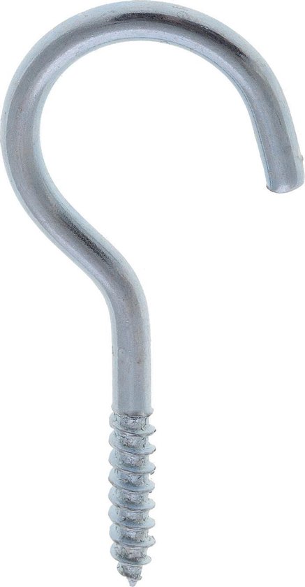 schroefhaak waslijnhaak 60mm RVS 2 stuks | bol