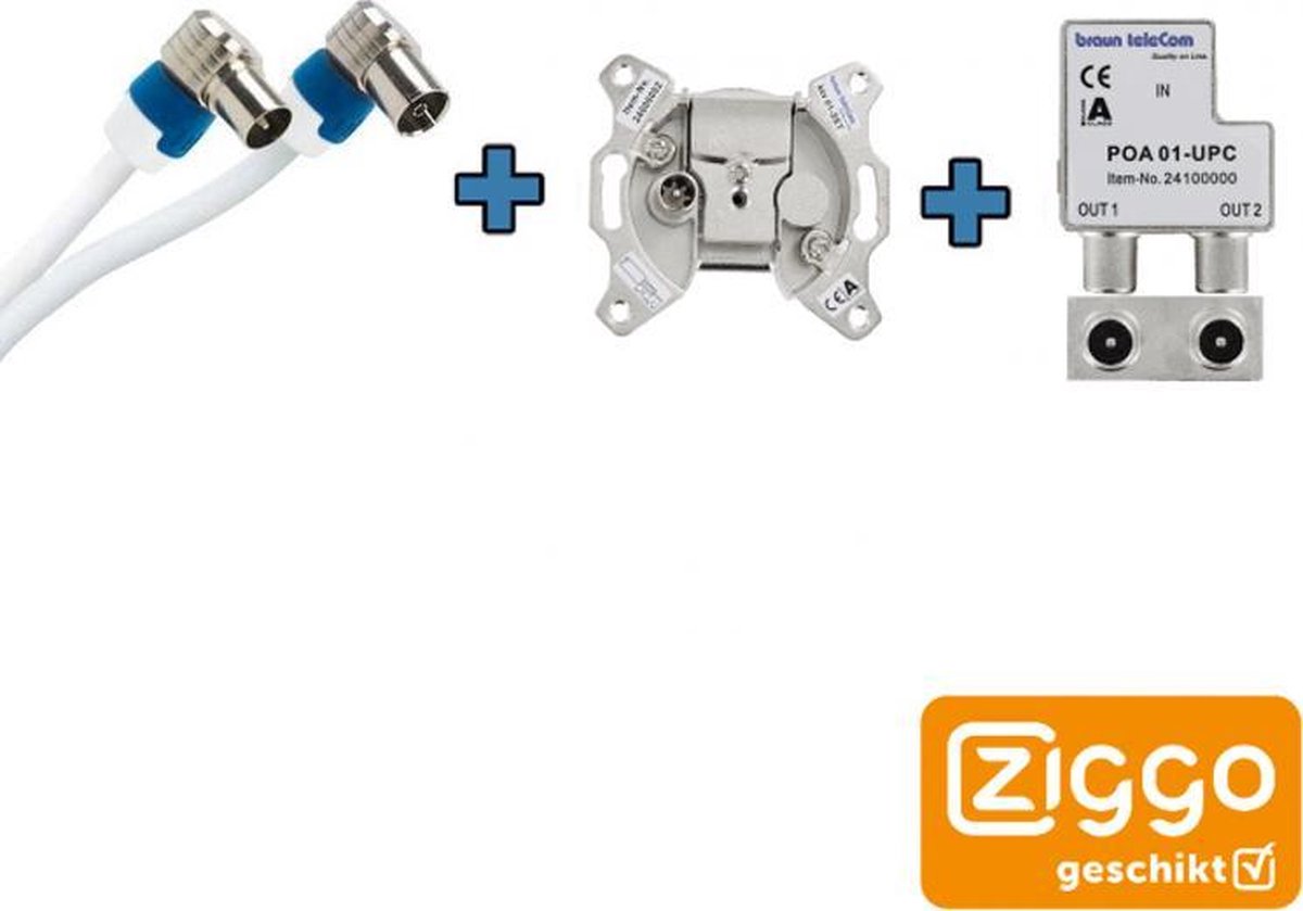 Hirschmann - complete installatie set 1 - Ziggo geschikt | bol.com