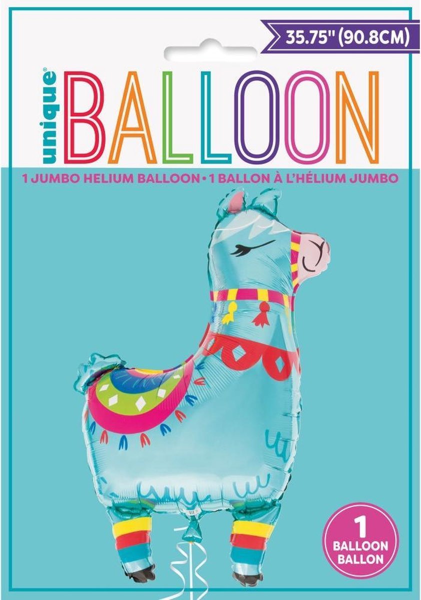 UNIQUE - Enorme aluminium blauwe lama ballon | bol.com