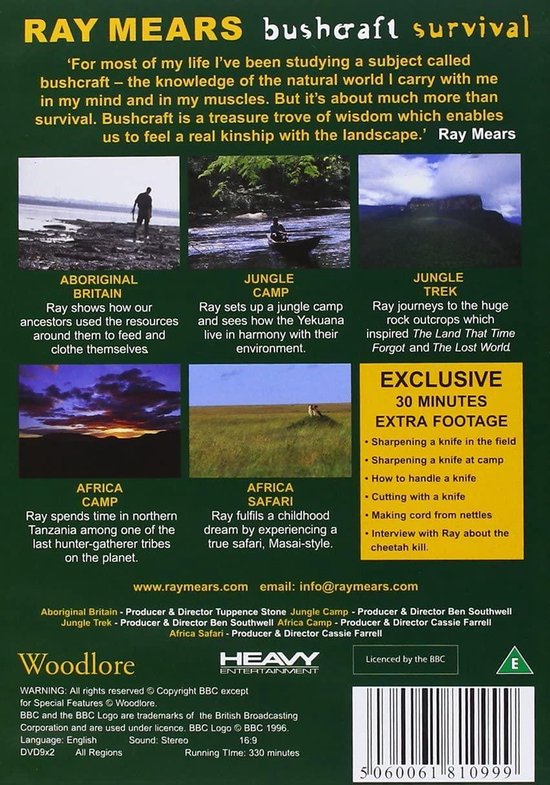 Ray Mears - Bushcraft Survival - Series 1 DVD (Dvd), Rat Mears | Dvd's ...