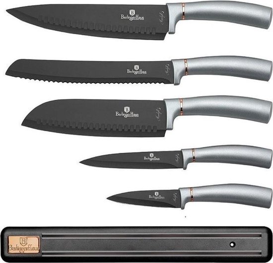 Luxe messenset met magnetisch hangsysteem -5 Messen - scherp en ...