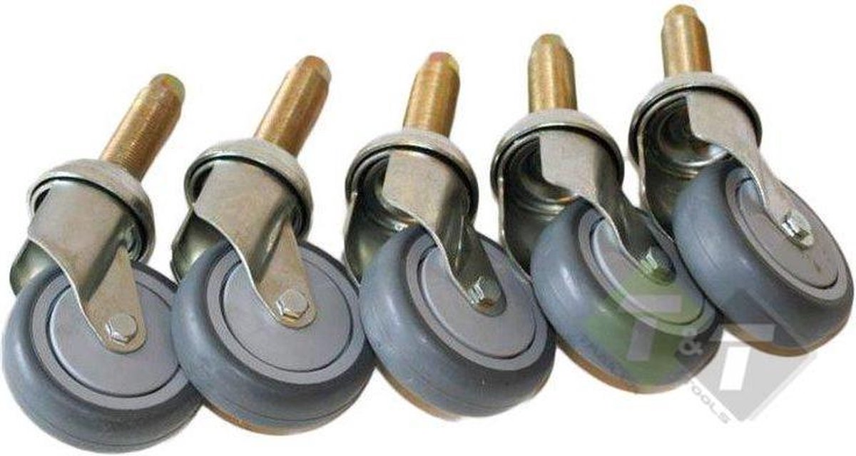 Zwenkwiel, boutverbinding, meubelwiel, industriewiel 75mm ...