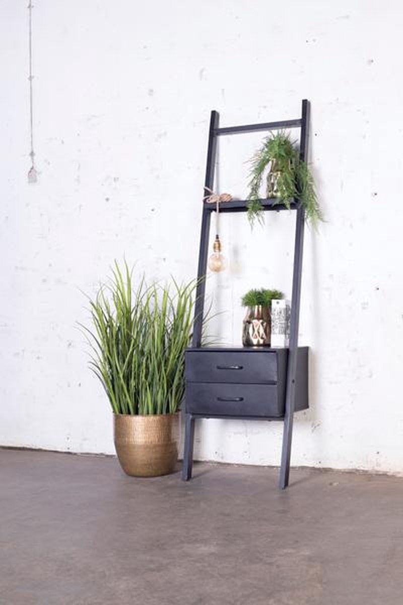 Ladder Nachtkastje - Metaal - Zwart - 180cm - Kast Brooke - Giga Meubel ...