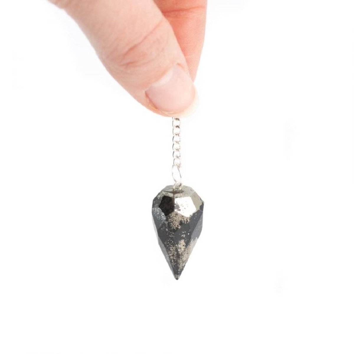 Pendel Edelsteen Pyriet Diamant Geslepen | bol