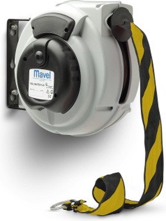 MAVEL Roll Compact Afzetlint Geel-Zwart op Automatische haspel 20 meter ...