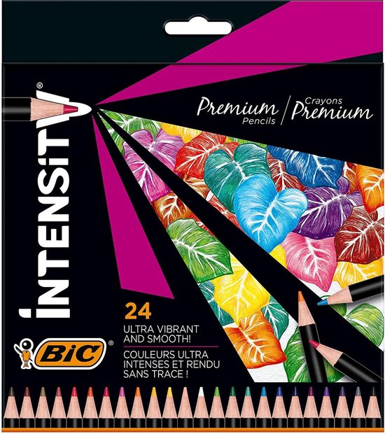 BIC à crayons en carton BIC Intensity Premium Crayons de couleur pour ...