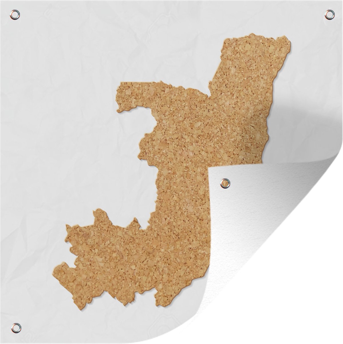 Tuinposters Gouden tekening van Congo-Brazzaville - 50x50 cm - Tuindoek ...