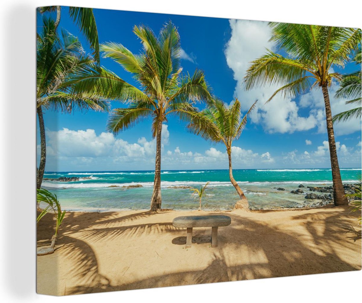 Peintures sur toile - Palmiers sur la plage de Kuau Cove à Maui ...