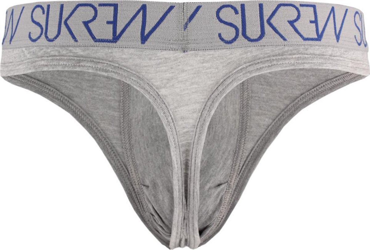 Sukrew - Classic Thong Grey Marl - Maat L - Heren Ondergoed - Heren ...