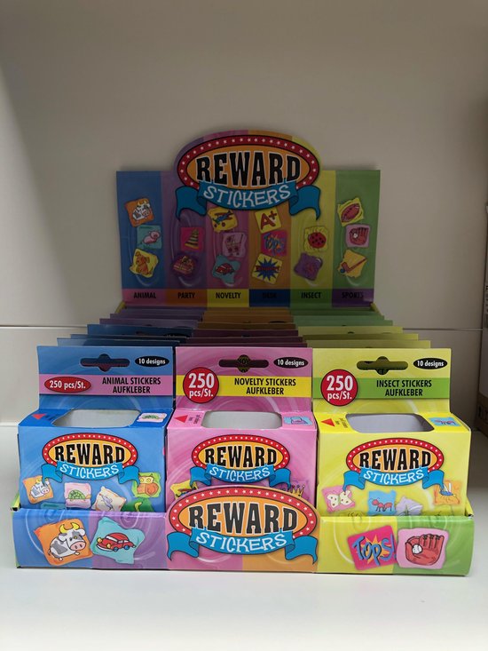 Reward Stickers - Beloningsstickers - Overdoos 24 x 250 stickers | bol.com