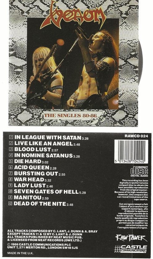 VENOM - The Singles, Venom | CD (album) | Muziek | bol
