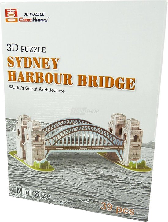 Puzzle 3D Cubic Fun Sydney Harbour Bridge , 39 pièces | bol