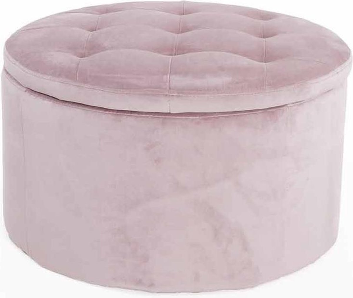 Lisomme poef Elin - Fluweel - Roze | bol.com