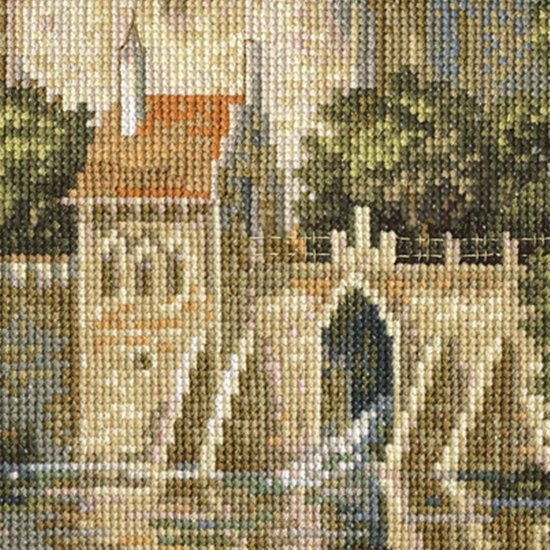 PANNA Borduurpakket Kasteel in de bergen ZU-1280 - Kruissteek - Borduren voor... | bol