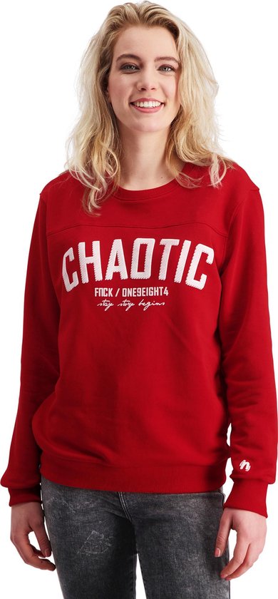 FnckFashion Dames Unisex Sweater CHAOTIC "Limited Edition" Rood Maat S ...