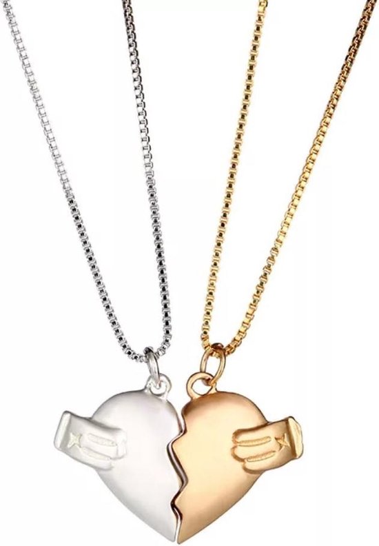 Magnetische Hartjes Ketting Heart Break | Set Magneten / Magneet ...