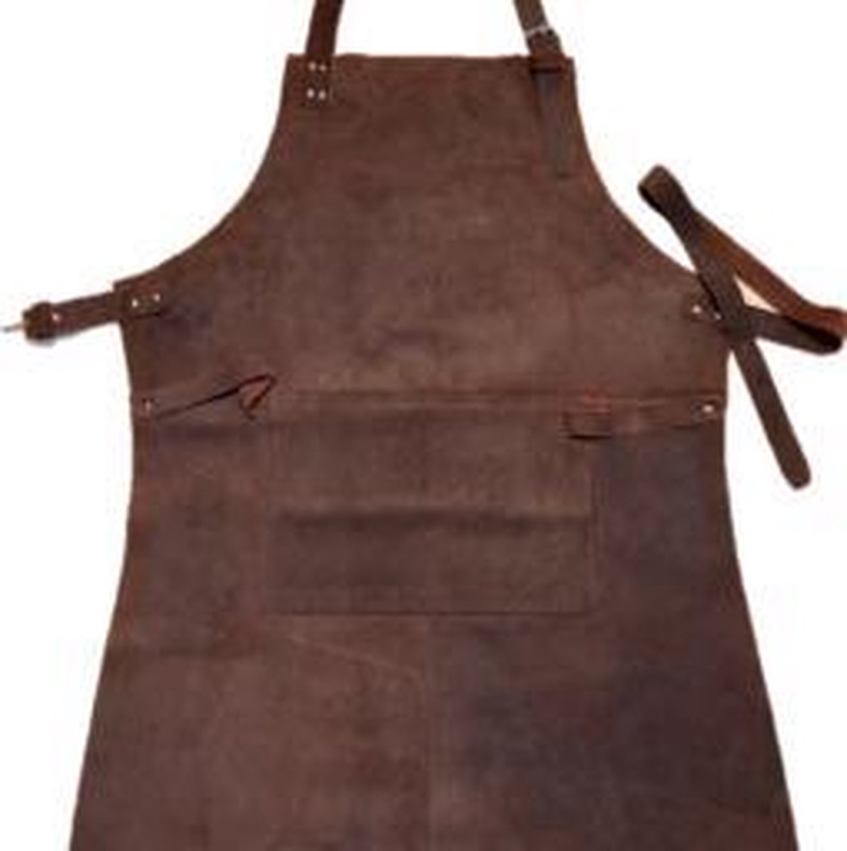 Leren Schort BBQ - Lederen Barbecueschort - Keukenschort Man - Bruin | bol