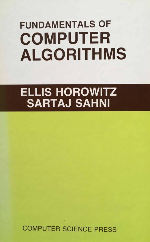 Fundamentals of Computer Algorithms | 9783540120353 | E Horowitz ... Fundamentals of Computer Algorithms | 9783540120353 | E Horowitz ...