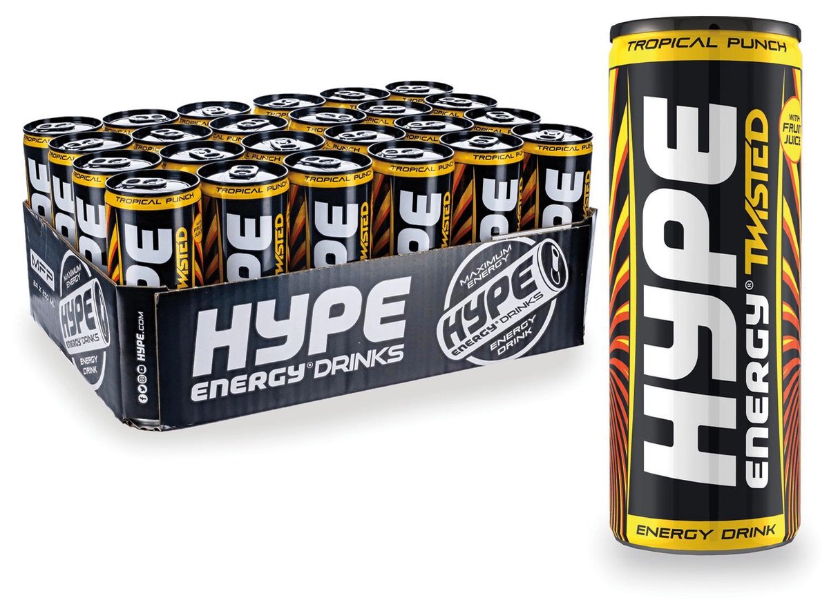 Energy (MFP Sugar Free - 24 x 250 ml) - Hype - Energy drink | bol.com