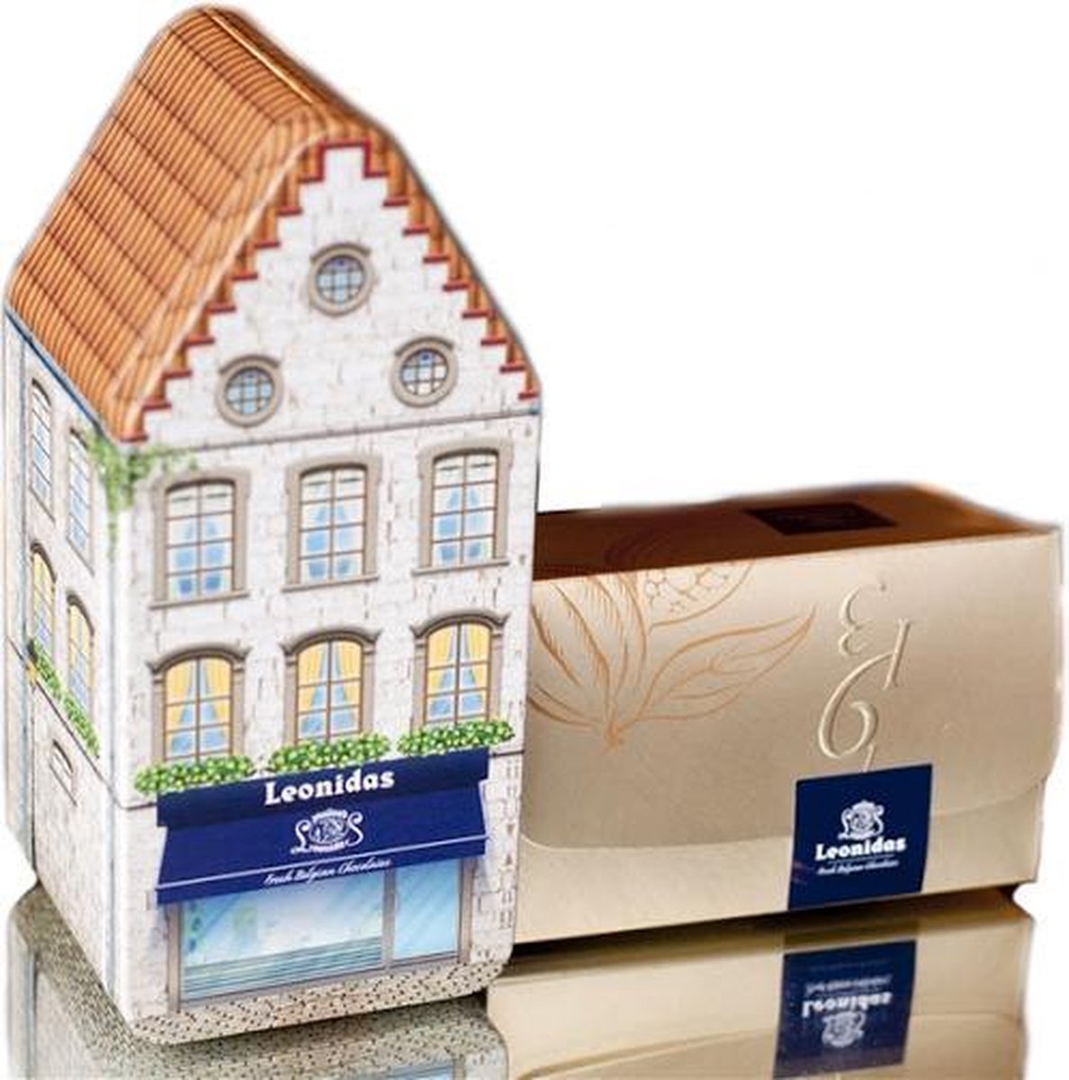 Chocoladecadeau | Leonidas Bonbons | Blik Huis Met 250 Gram Leonidas ...