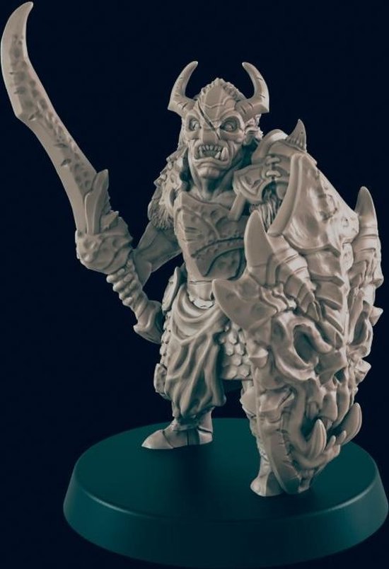3D Printed Miniature - Orc Chieftain - Dungeons & Dragons - Beasts and ...
