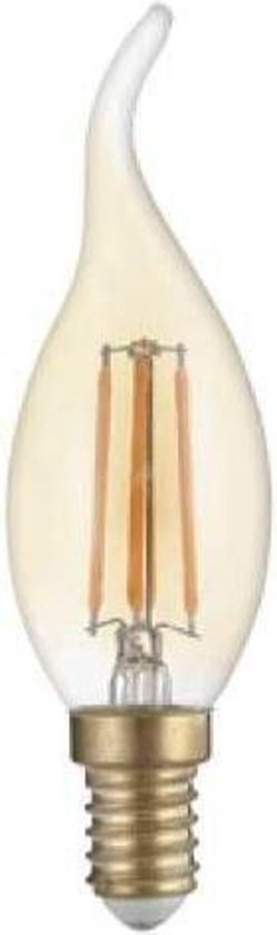Gloeilamp E14 LED 4W Flame Filament Dimbare C35 - Warm wit licht | bol.com