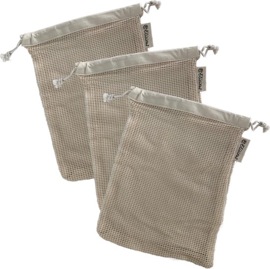 Elicious - Herbruikbare Zakjes - Set van 3 Klein - Fruitzakje ...