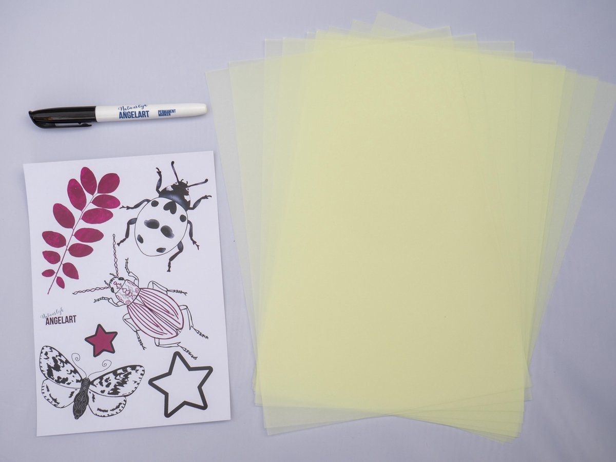 10x Krimpie Dinkie krimpfolie vellen Glow in the dark - A4 - permanent ...