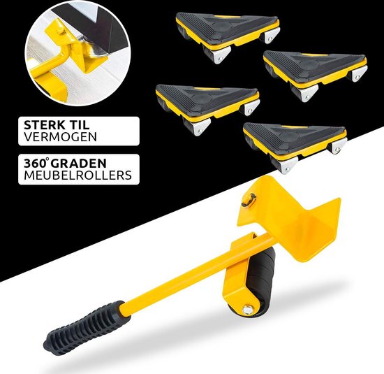 Meubelroller Set Premium - 4x Meubeltransporter Trolley Transporthulp ...