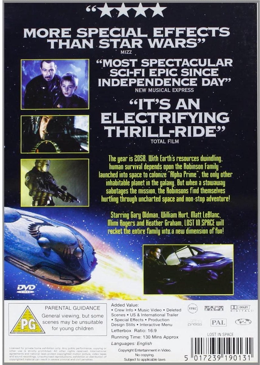 Lost In space (Dvd), Hurt, William, Rogers, Mimi, Graham, Heather ...
