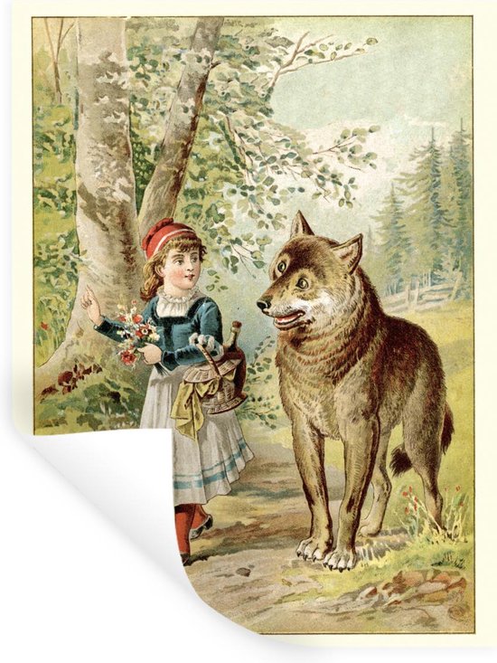 Muursticker Illustration des loups - illustration du petit chaperon ...