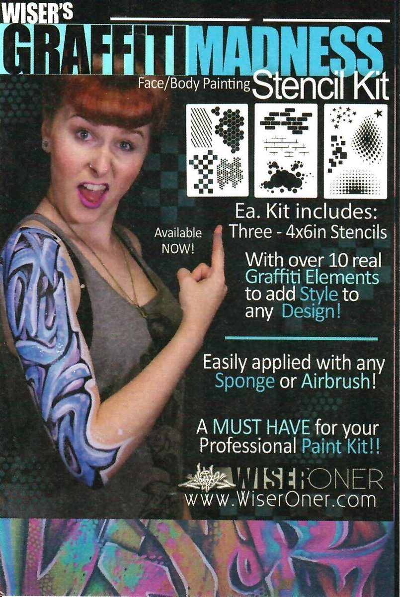 Wiser's Graffiti Madness Stencil Kit - Wiser Oner - Schmink Sjabloon ...