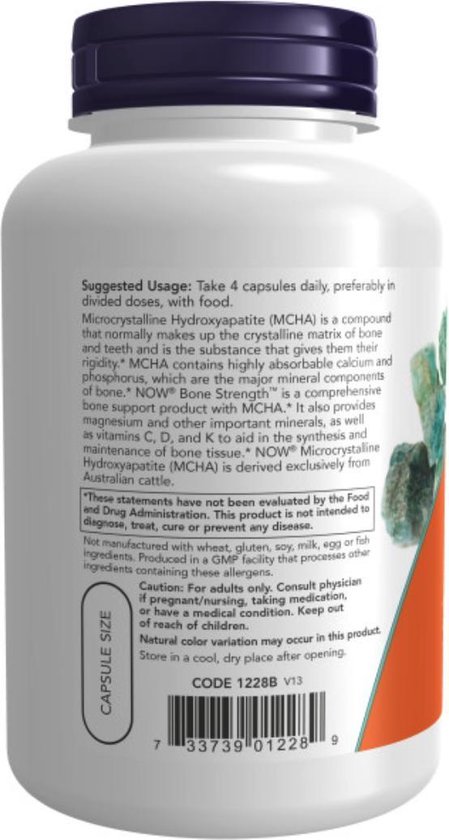 NOW Supplements, Bone Strength™ met microkristallijn hydroxyapatiet ...
