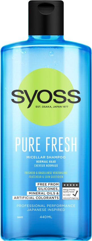 Syoss Pure Fresh Micellar Shampoo - 440 ml | bol