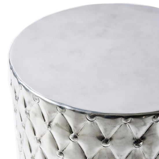 Riviera Maison Palace Of Monaco Pouf - Poef - Aluminium - Zilver | bol.com