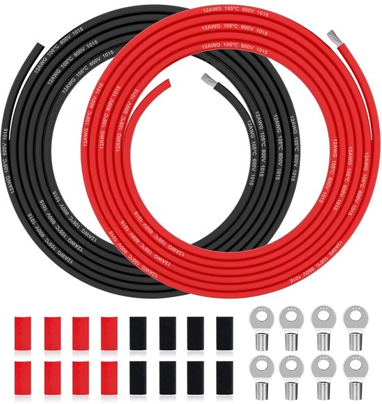 3,3mm² PVC Elektriciteitskabel 20 Meter - Hittebestendig en Flexibel | bol