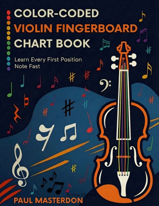 Color-Coded Violin Fingerboard Chart Book - Learn Every Note on the ...
