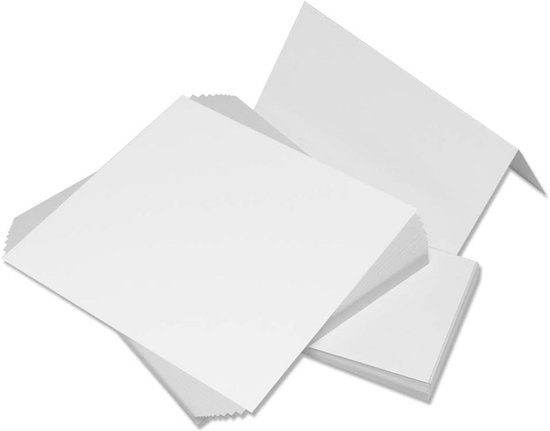 50 Witte Kaarten en Enveloppen Vierkant (10.2 x 10.2 cm) - Handwerk ...