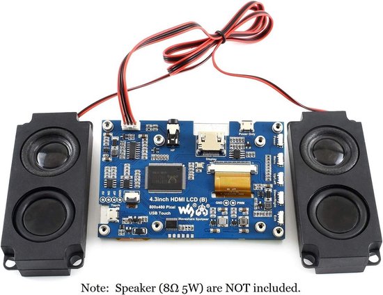 4.3 inch HDMI Touchscreen Monitor 800x480 IPS Display voor Raspberry Pi ...