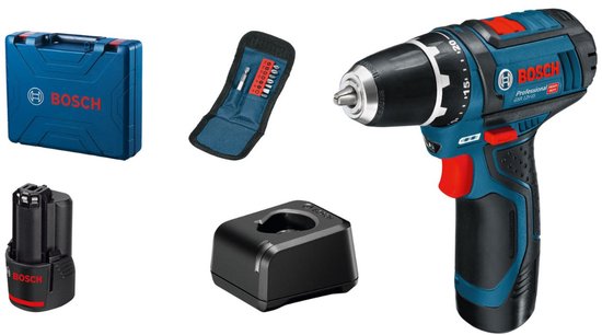 Bosch Professional GSR 12V-15 Schroefmachine - Met 2x 12V accu's en ...