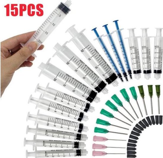 Pakket met 15 spuiten - doseerspuiten - injectiespuiten 20 ml * 10 ml ...