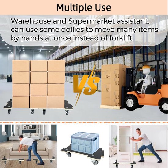 Houten Platform Dolly - Verhuisplateau - Meubels Verplaatsen - Zachte ...