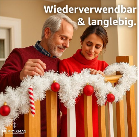 5x Kunstmatige Kerstslinger - Decoratieve Groene Dennenslinger 10 Meter ...