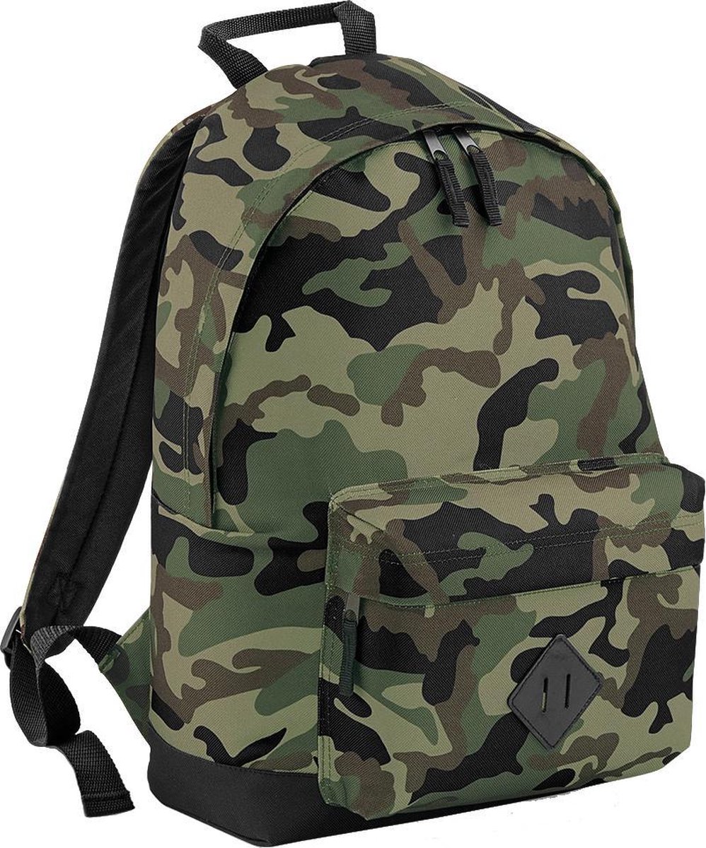 Bagbase Schooltas rugtas leger Leger | Rugzak Camouflage 18 L | bol.com