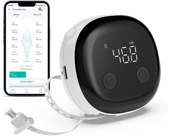 Slimme Digitale Meetlint – Oplaadbare Meetband met Display – Bluetooth ...