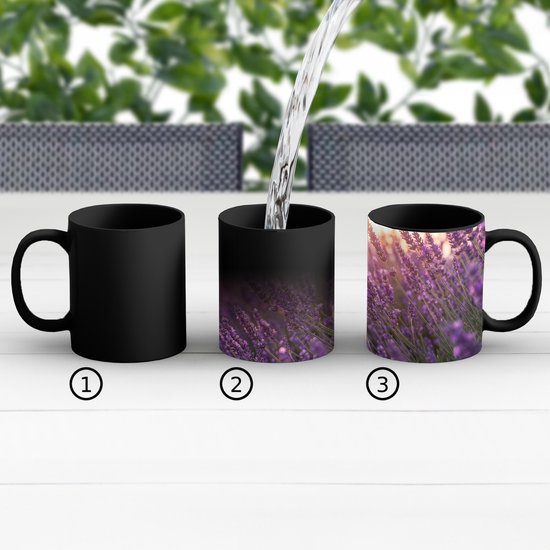 Magische Mok - Foto op Warmte Mokken - Koffiemok - Lavendel - Paars ...