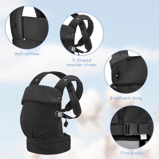 Ergonomic Baby Carrier， Breathable Baby Carrier Adjustable Sling Front ...