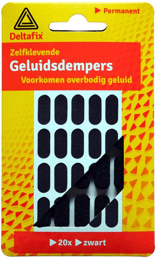 Deltafix geluiddemper zelfklevend zwart 20 stuks | bol